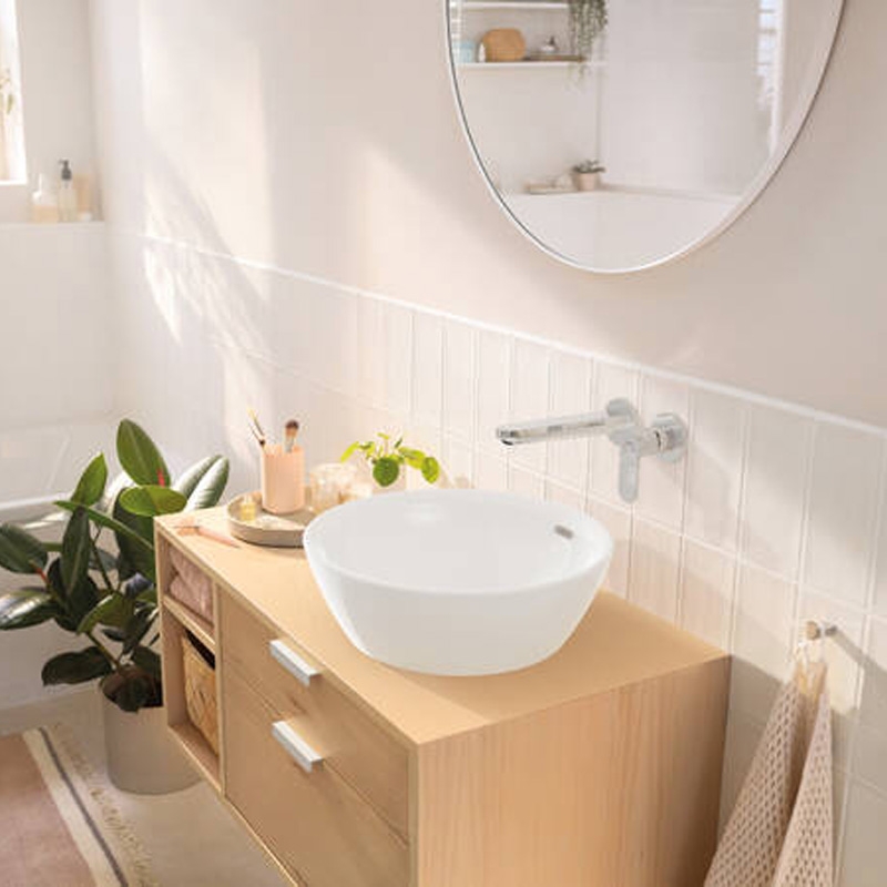 Baterie lavoar Hansgrohe, Rebris S, montaj pe perete, pipa 200 mm, 72528000