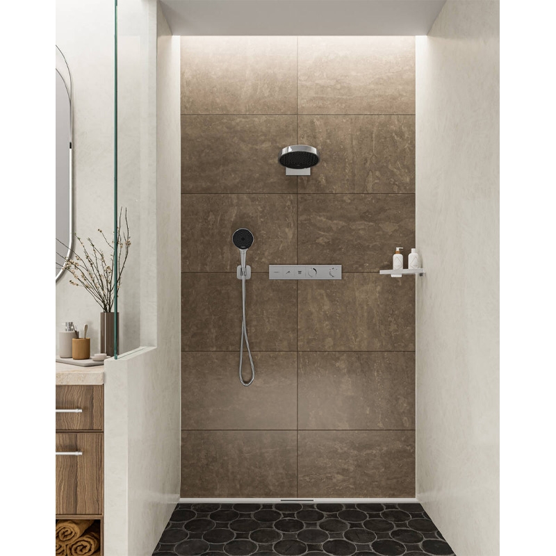 Cap dus fix Hansgrohe, Rainfinity 250, cu placa aparenta de conectare ...