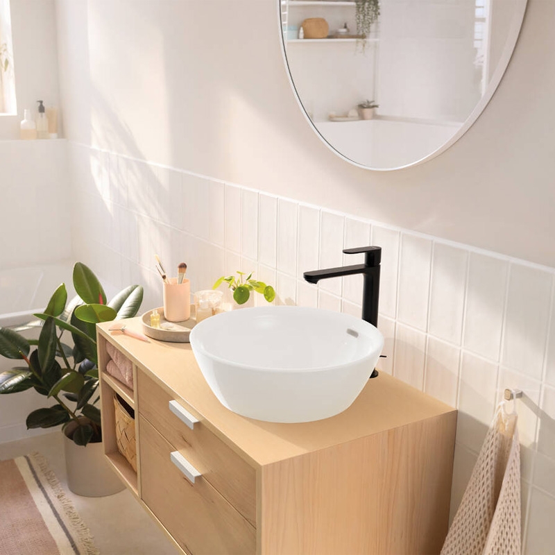 Baterie inalta de lavoar cu ventil, Hansgrohe, Rebris S 240, CoolStart ...