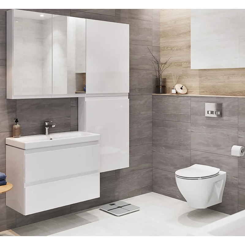 Set B277 mobilier cu lavoar Cersanit, Moduo 80 cm, alb, S801-316-DSM