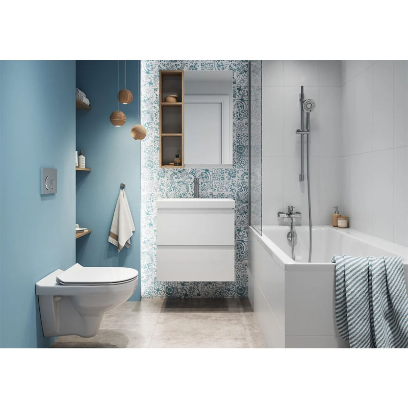 Set mobilier cu lavoar Cersanit, Moduo Slim 50 cm, alb, S801-229-DSM